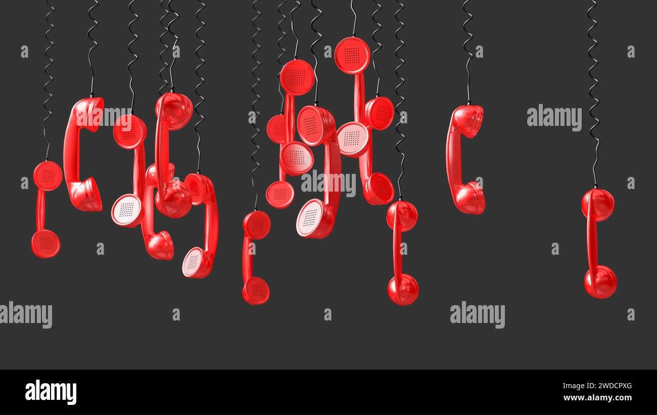 Emergency phone hanging upside down, illustration Stock Photo - Alamy