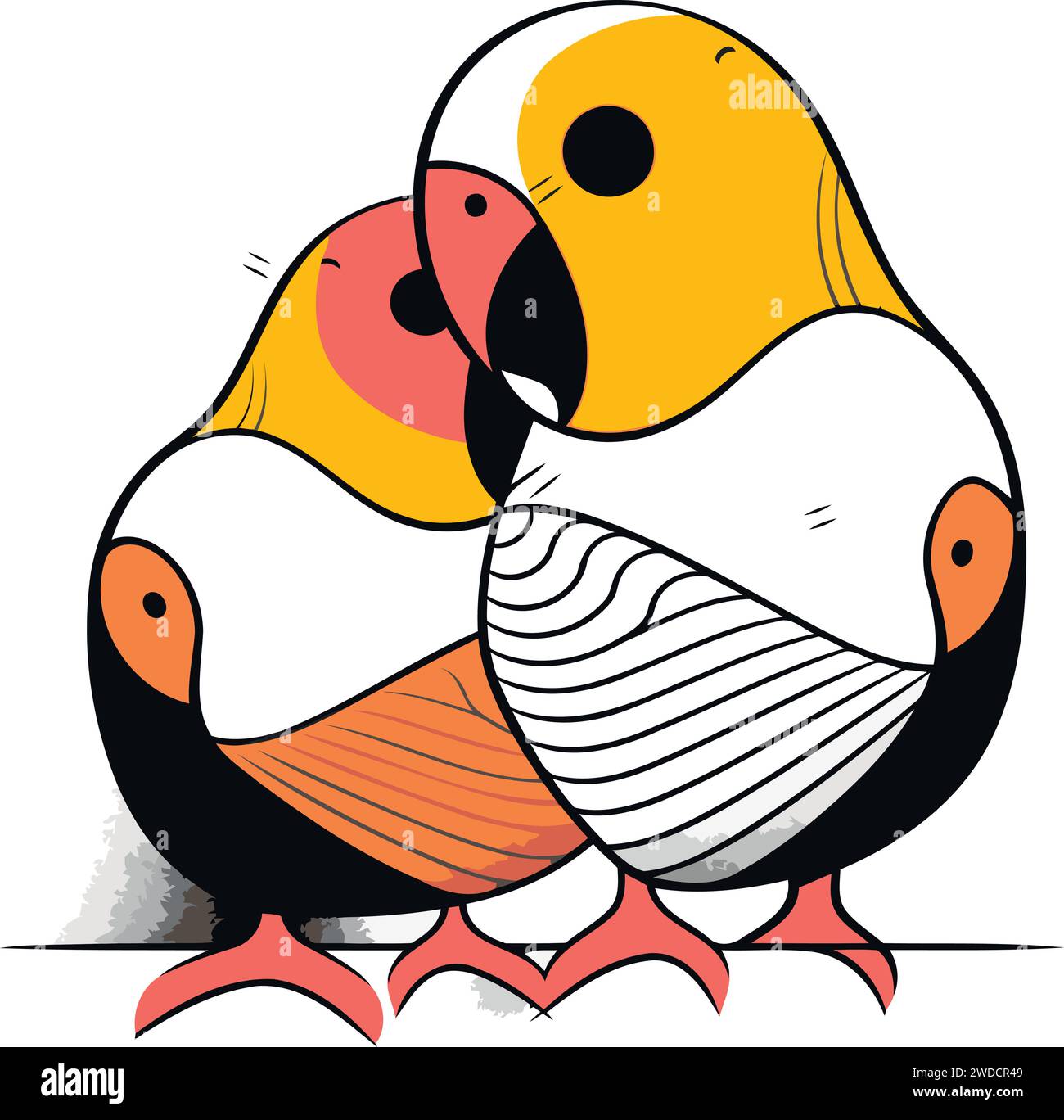 Funny parrots white background Stock Vector Images - Alamy