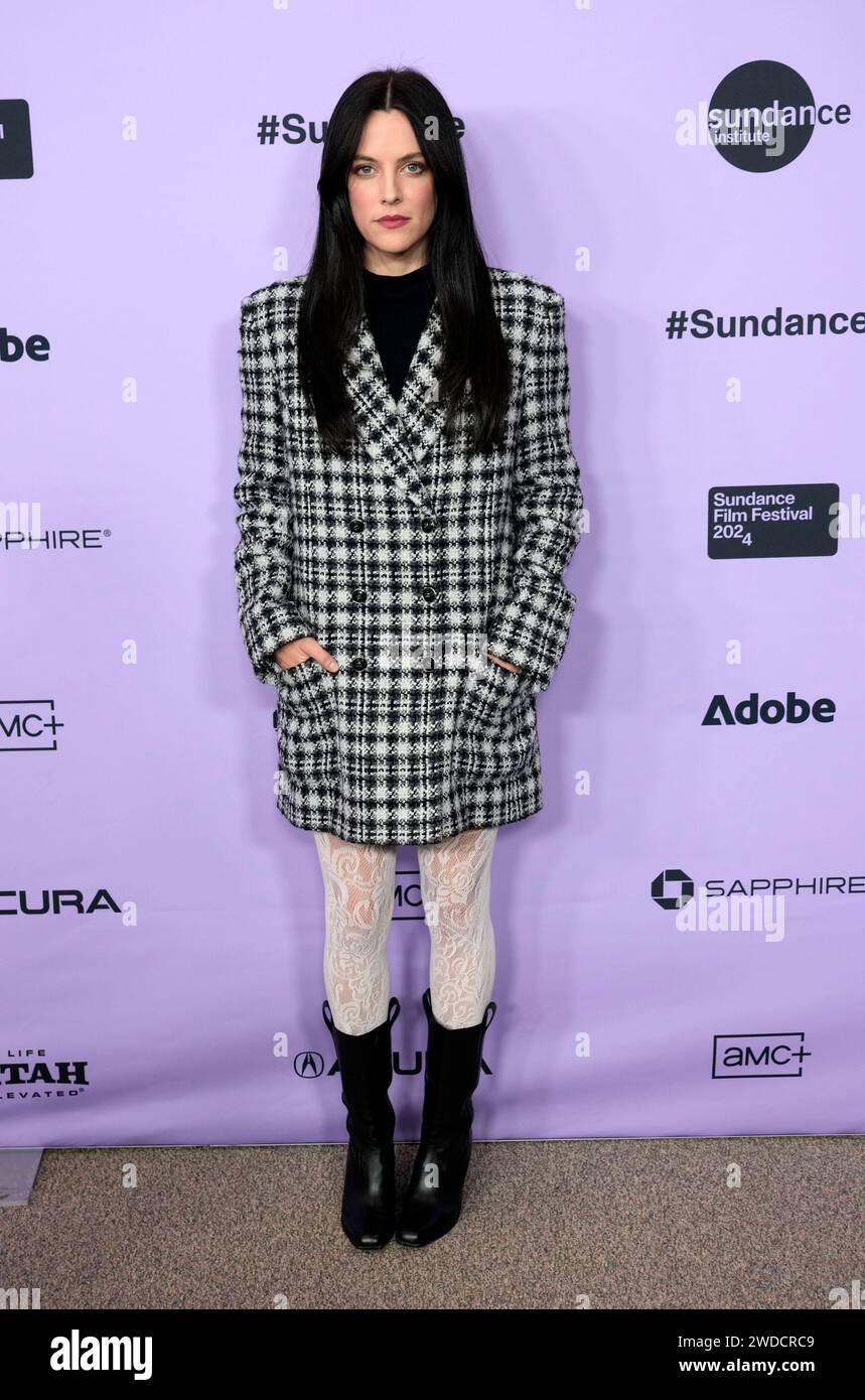 Riley Keough poses at the premiere of the film "Sasquatch Sunset" at ...