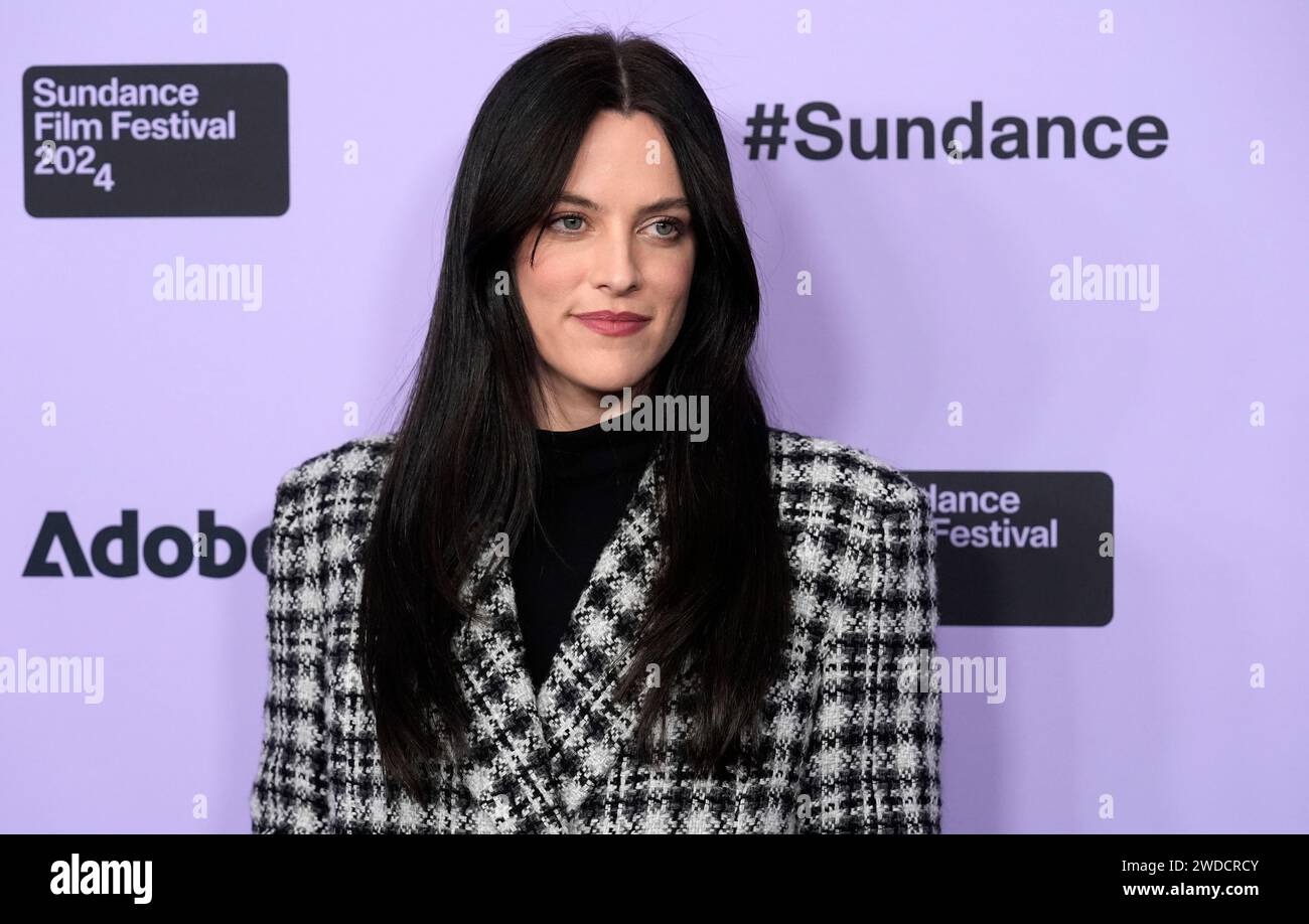 Riley Keough poses at the premiere of the film "Sasquatch Sunset" at ...