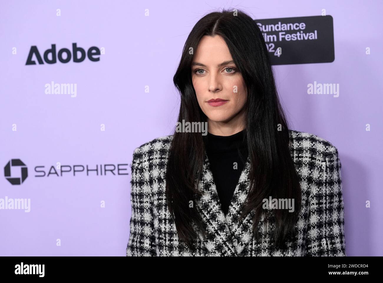 Riley Keough poses at the premiere of the film "Sasquatch Sunset" at ...