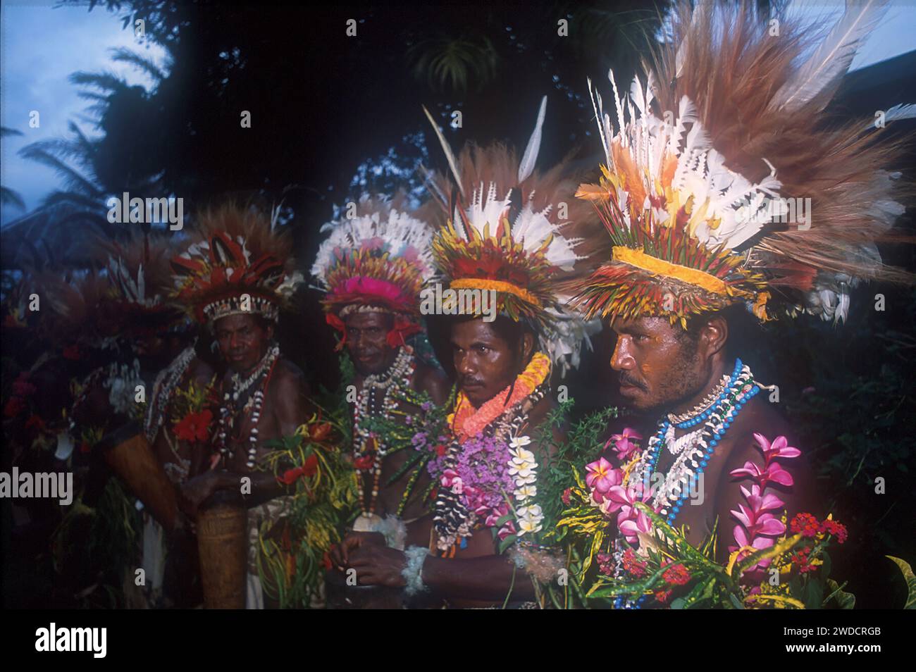 Men in traditional dress, taken in 2003, Tufi, Cape Nelson, Oro ...