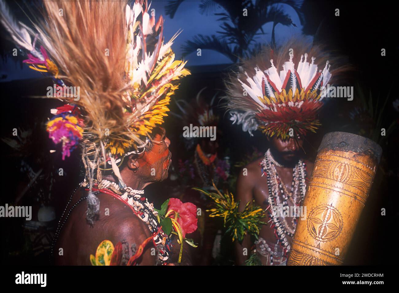 Men in traditional dress, taken in 2003, Tufi, Cape Nelson, Oro ...