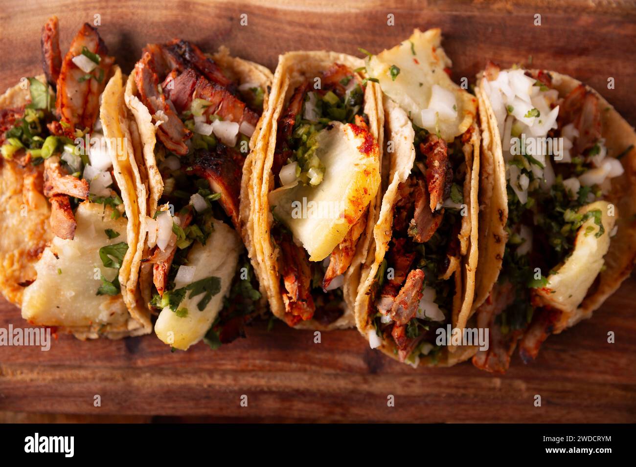 Tacos al pastor. Also known as Tacos de Trompo, they are the most ...