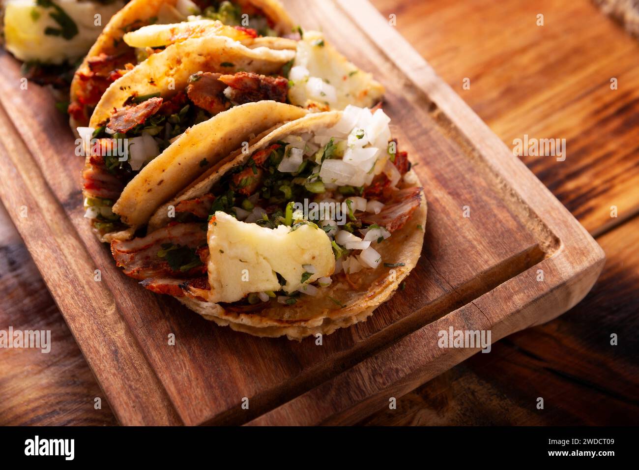 Tacos al pastor. Also known as Tacos de Trompo, they are the most ...