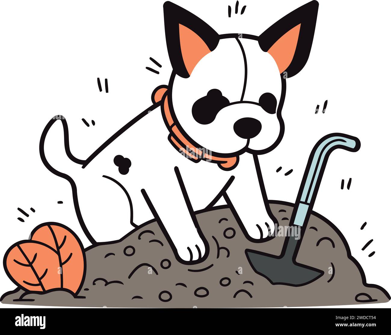 Cartoon dog digging hi-res stock photography and images - Alamy
