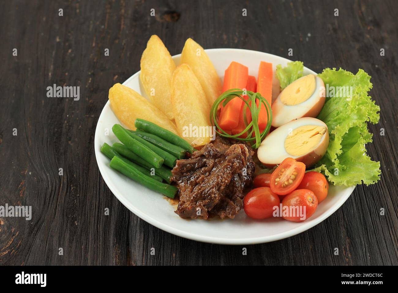 Selat Solo, Braised Beef Steak in Sweet Soy Sauce with Eggs, Potato ...