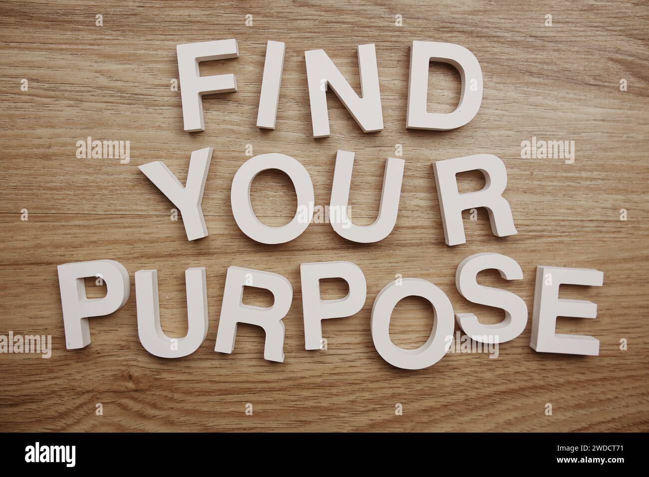 Find Your Purpose alphabet letters on wooden background Stock Photo - Alamy