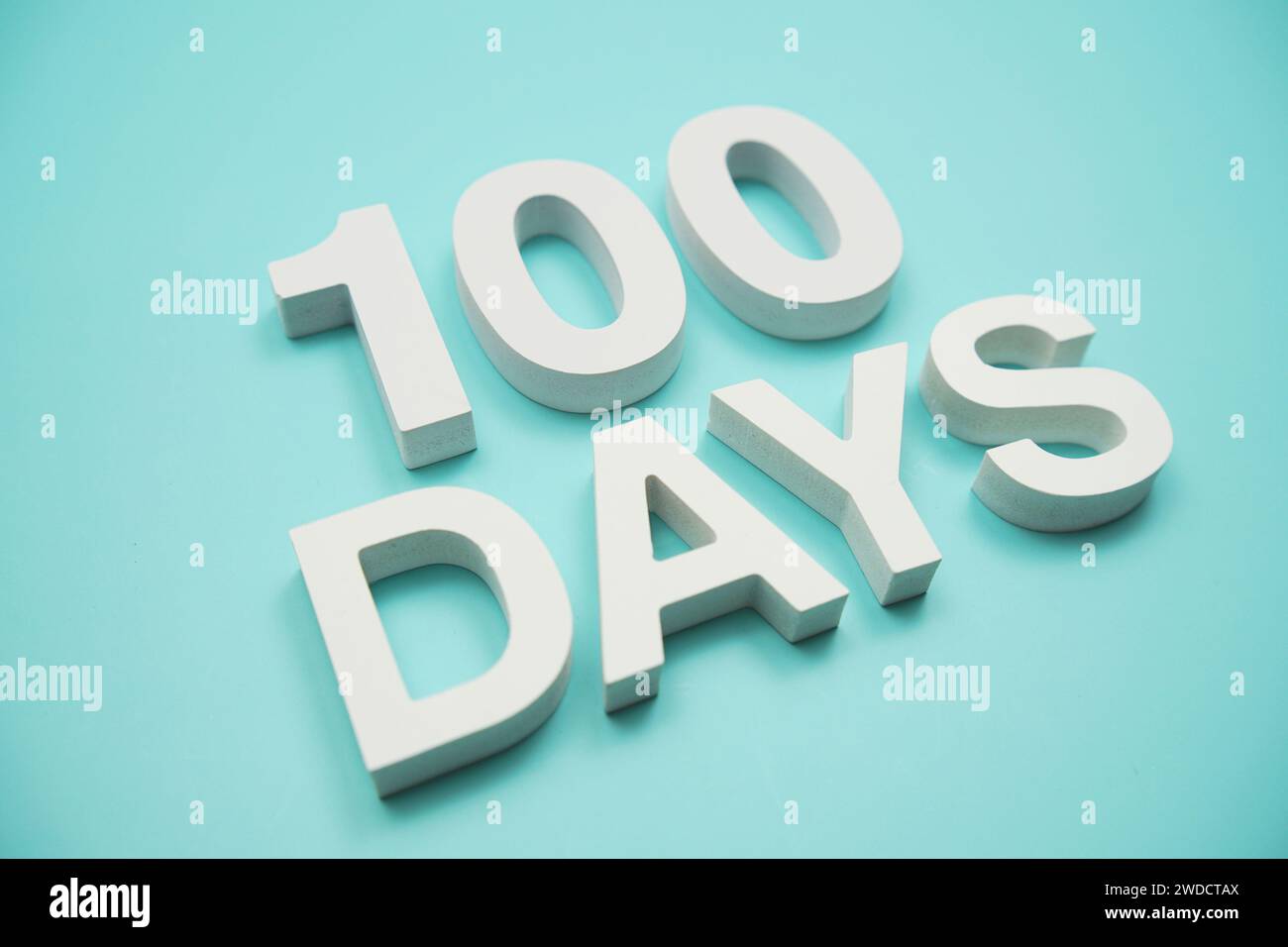 100 Days alphabet letters on blue background Stock Photo - Alamy