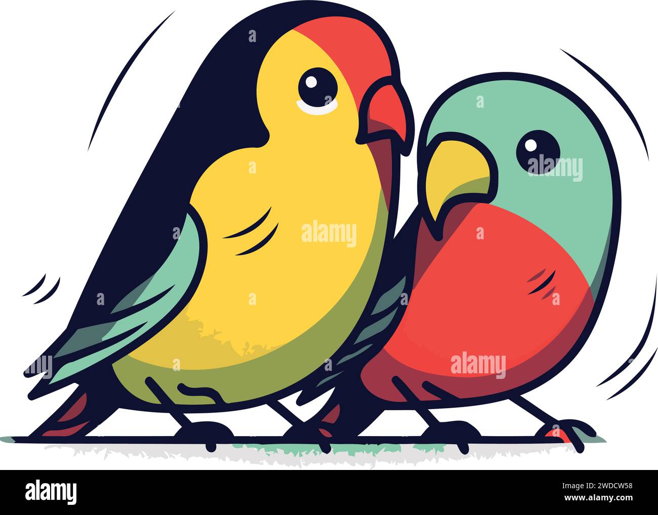 Funny parrots white background Stock Vector Images - Alamy