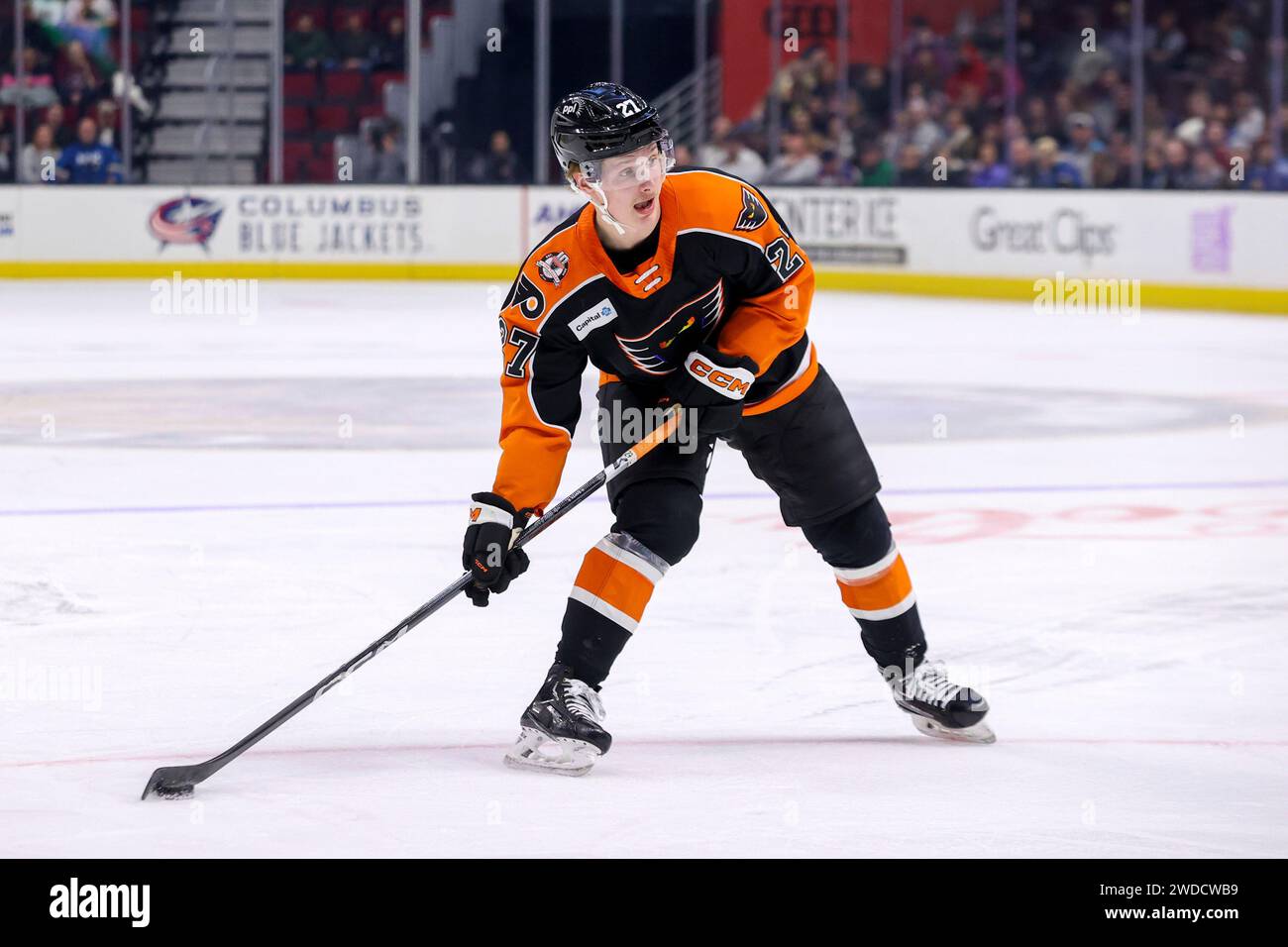 CLEVELAND, OH - JANUARY 19: Lehigh Valley Phantoms forward Samu ...