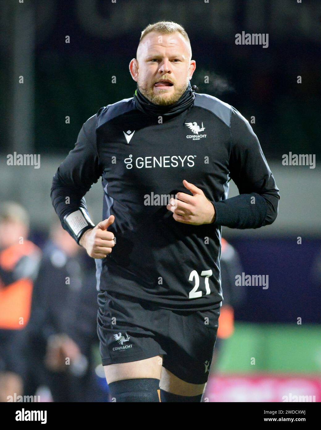 Galway, Ireland. 19th Jan, 2024. Joe Joyce of Connacht prior to the ...