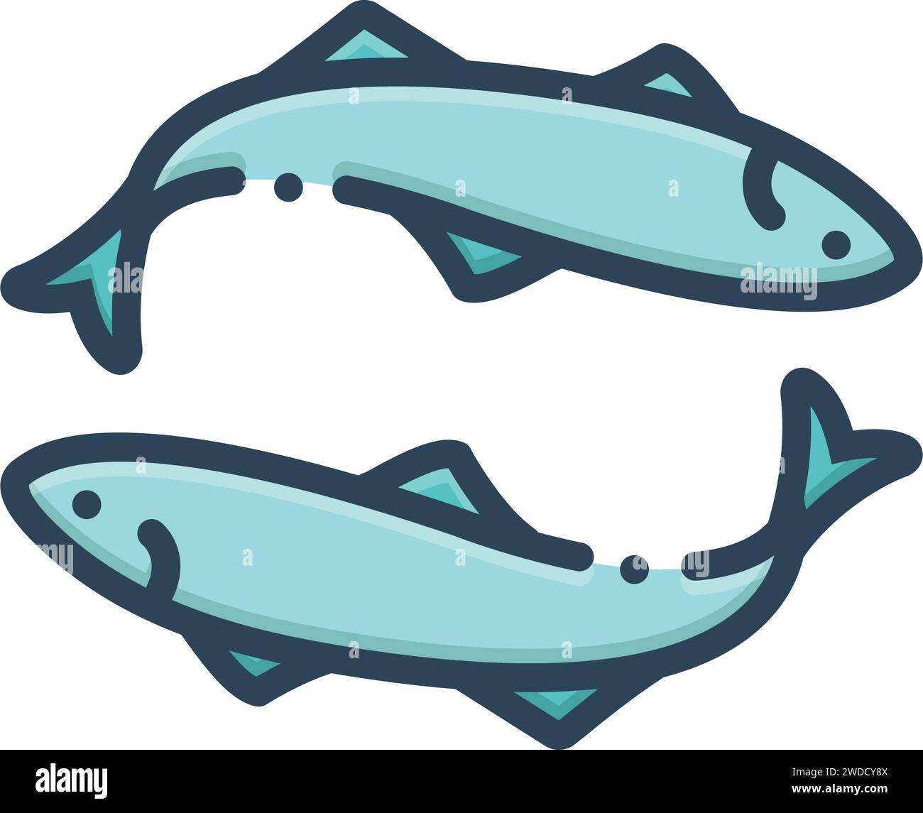Anchovy fish silhouette vector hi-res stock photography and images - Alamy