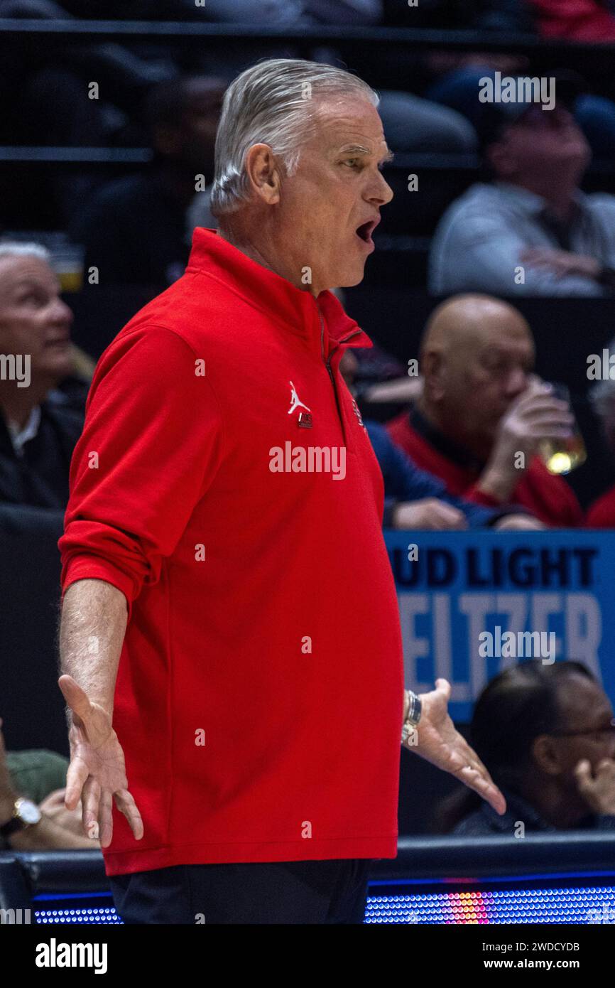 SAN DIEGO, CA - JANUARY 17: San Diego State head coach Brian Dutcher ...