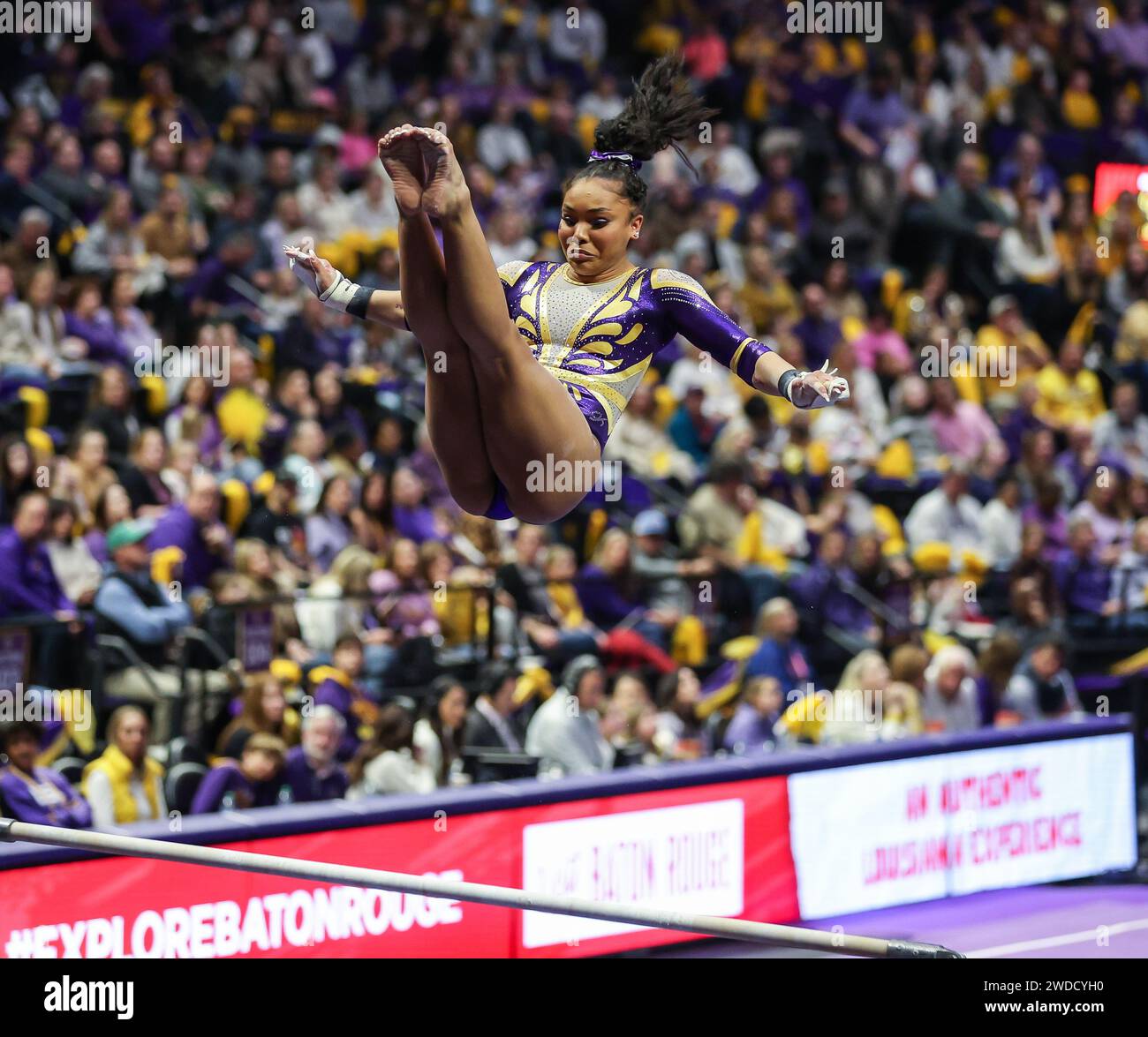 Baton Rouge, LA, USA. 19th Jan, 2024. LSU's Konnor McClain competes on ...