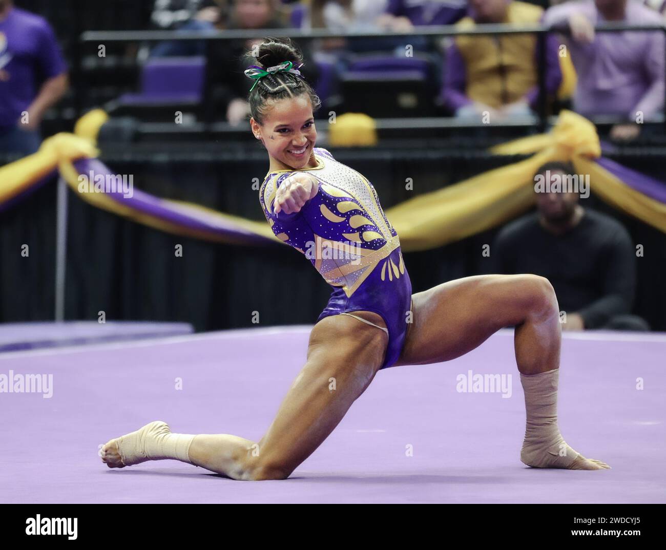Baton Rouge, LA, USA. 19th Jan, 2024. LSU's Haleigh Bryant competes on ...
