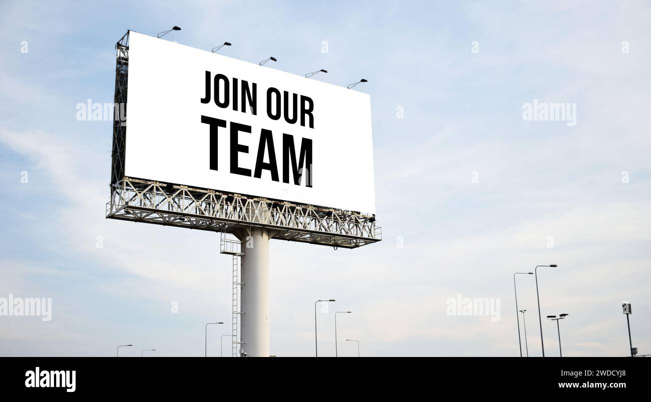 Join our team text message on signboard text message on signboard with ...