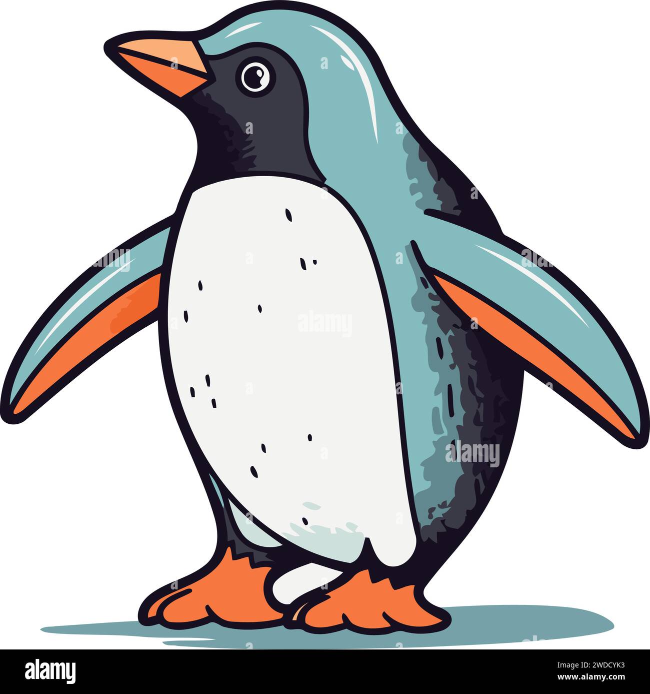 Cartoon penguin. Vector illustration of a cartoon penguin Stock Vector ...