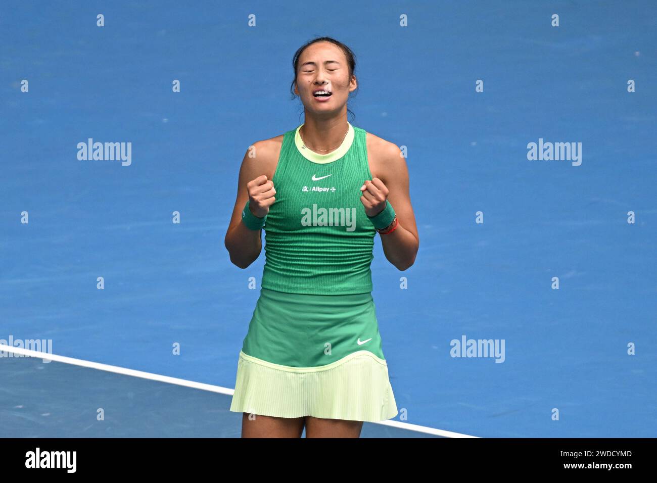 Melbourne, Australia. 20th Jan, 2024. 12th seed QINWEN ZHENG of China ...