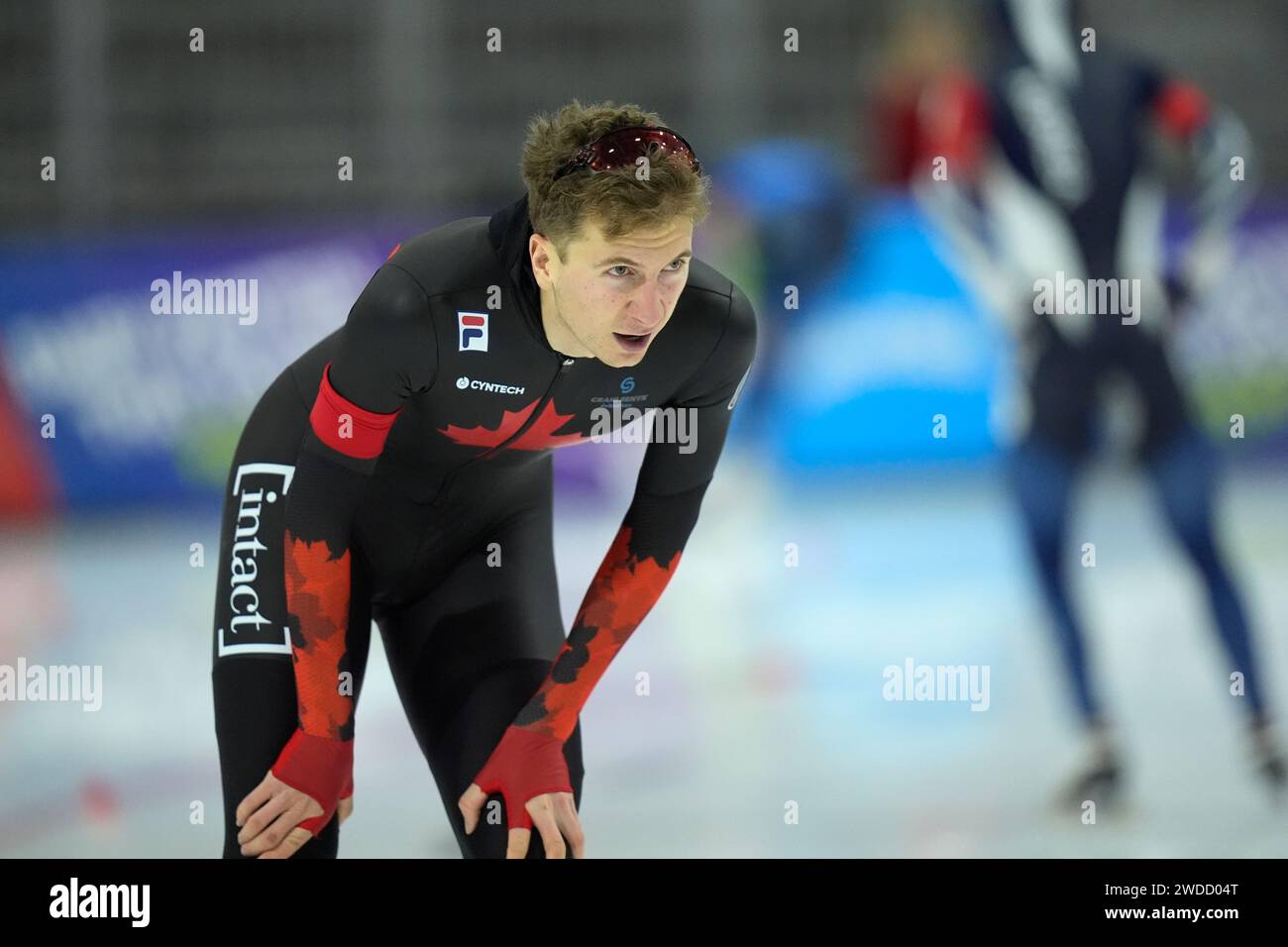 Canada's Connor Howe looks on after competing during the men's 1,500 ...