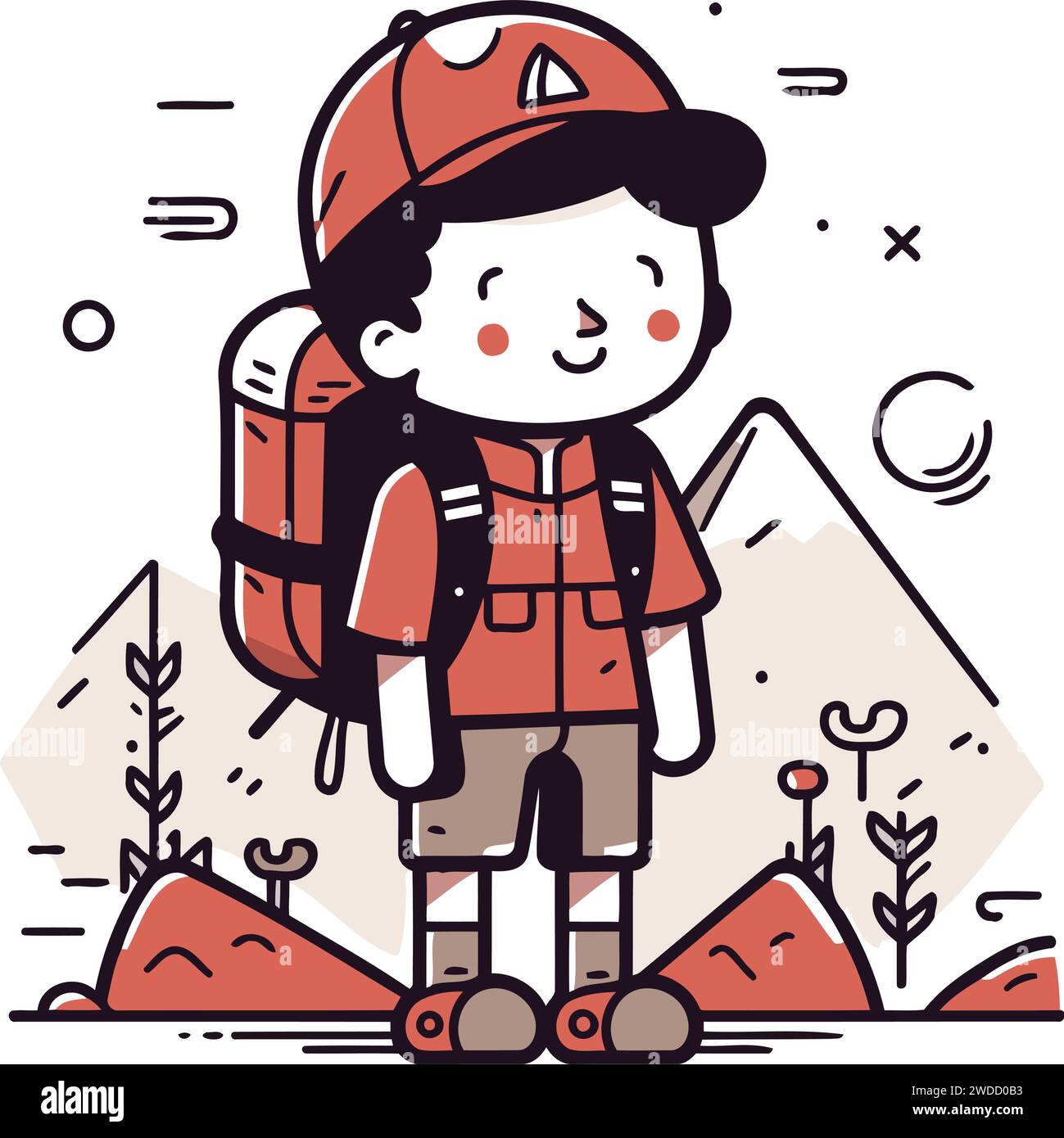 Little hiker Stock Vector Images - Alamy