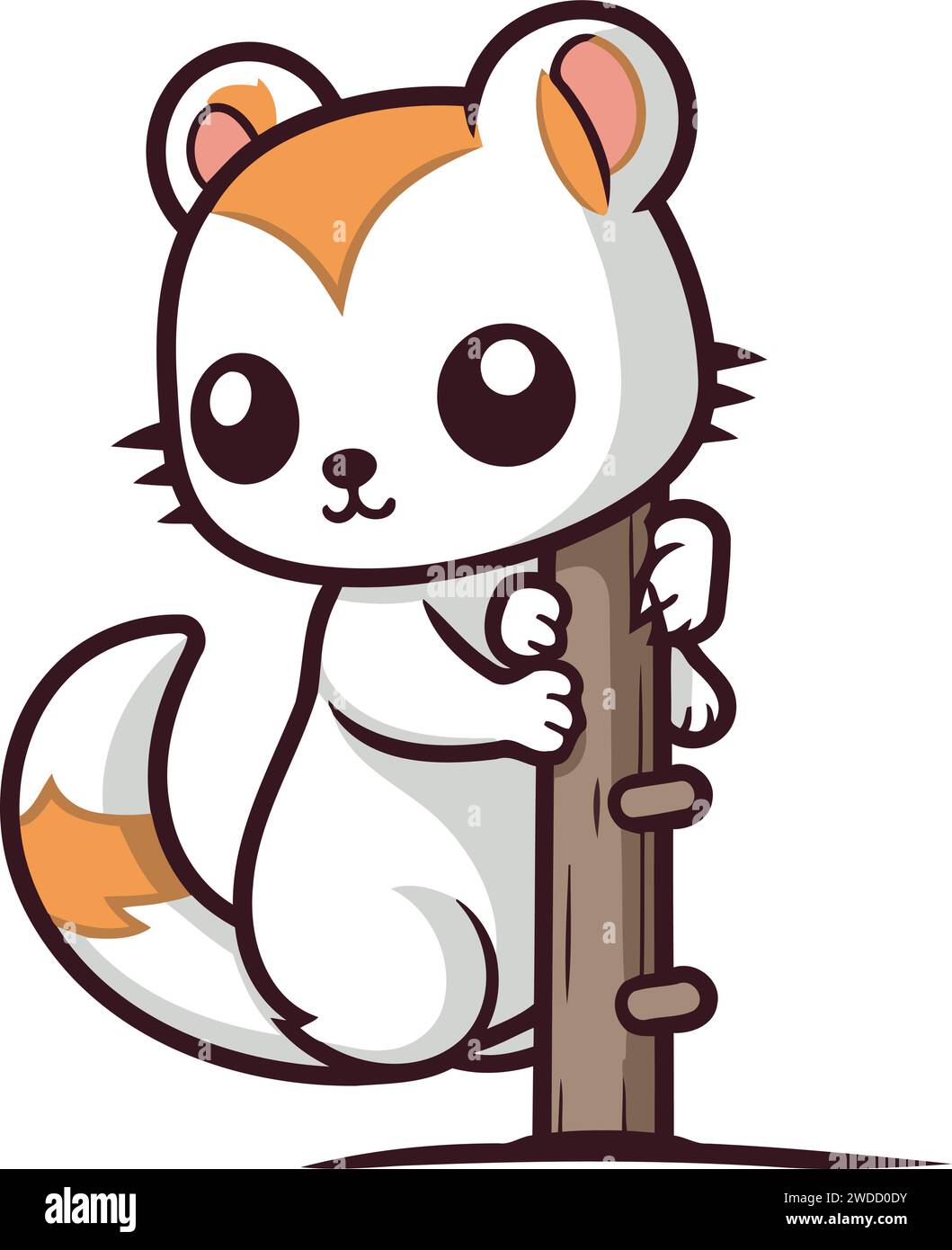 Chipmunk on a tree Stock Vector Images - Alamy