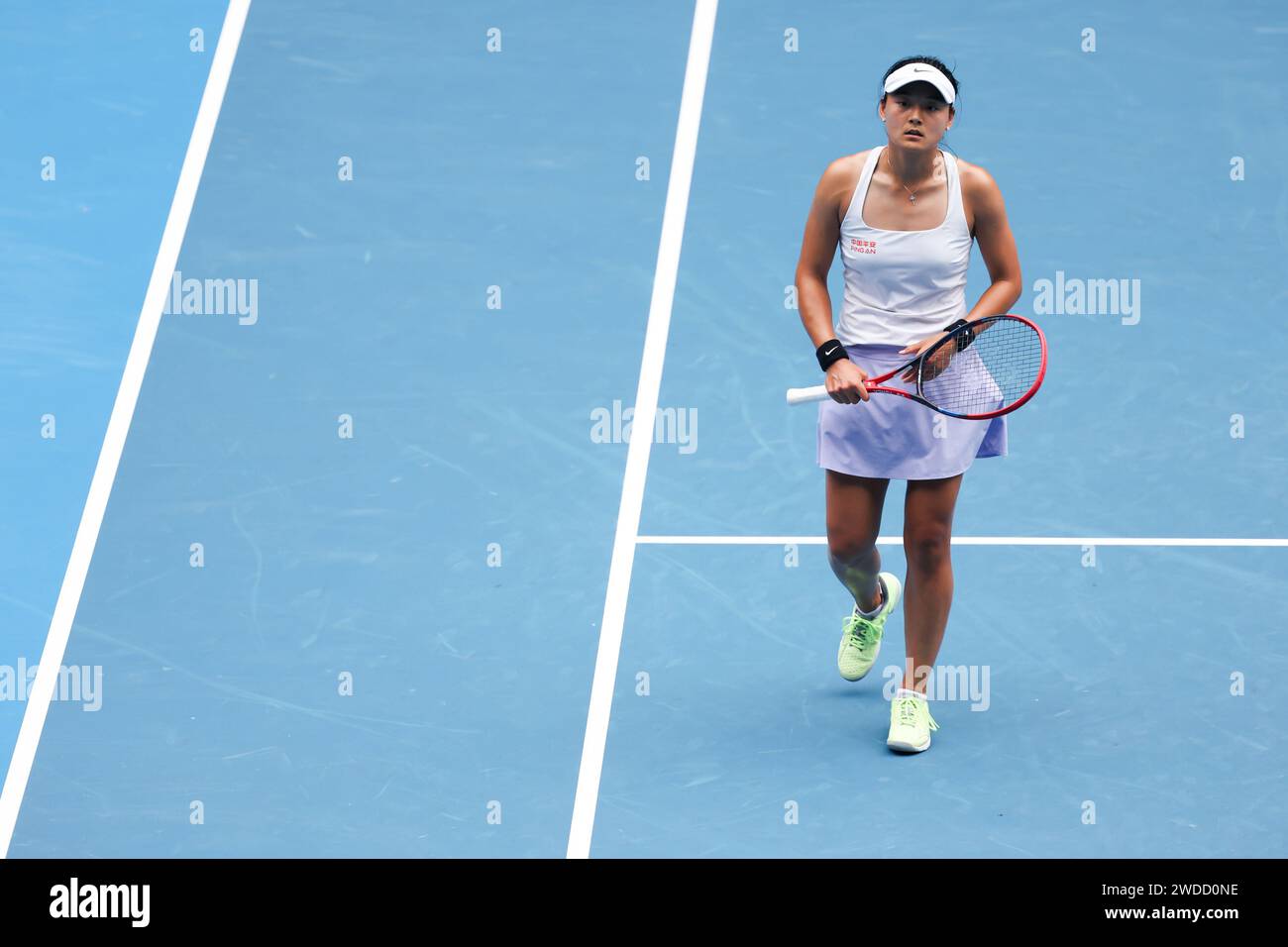 Melbourne, Victoria, Australia. 20th Jan, 2024. MELBOURNE, AUSTRALIA - JANUARY 20: Yafan Wang of ...