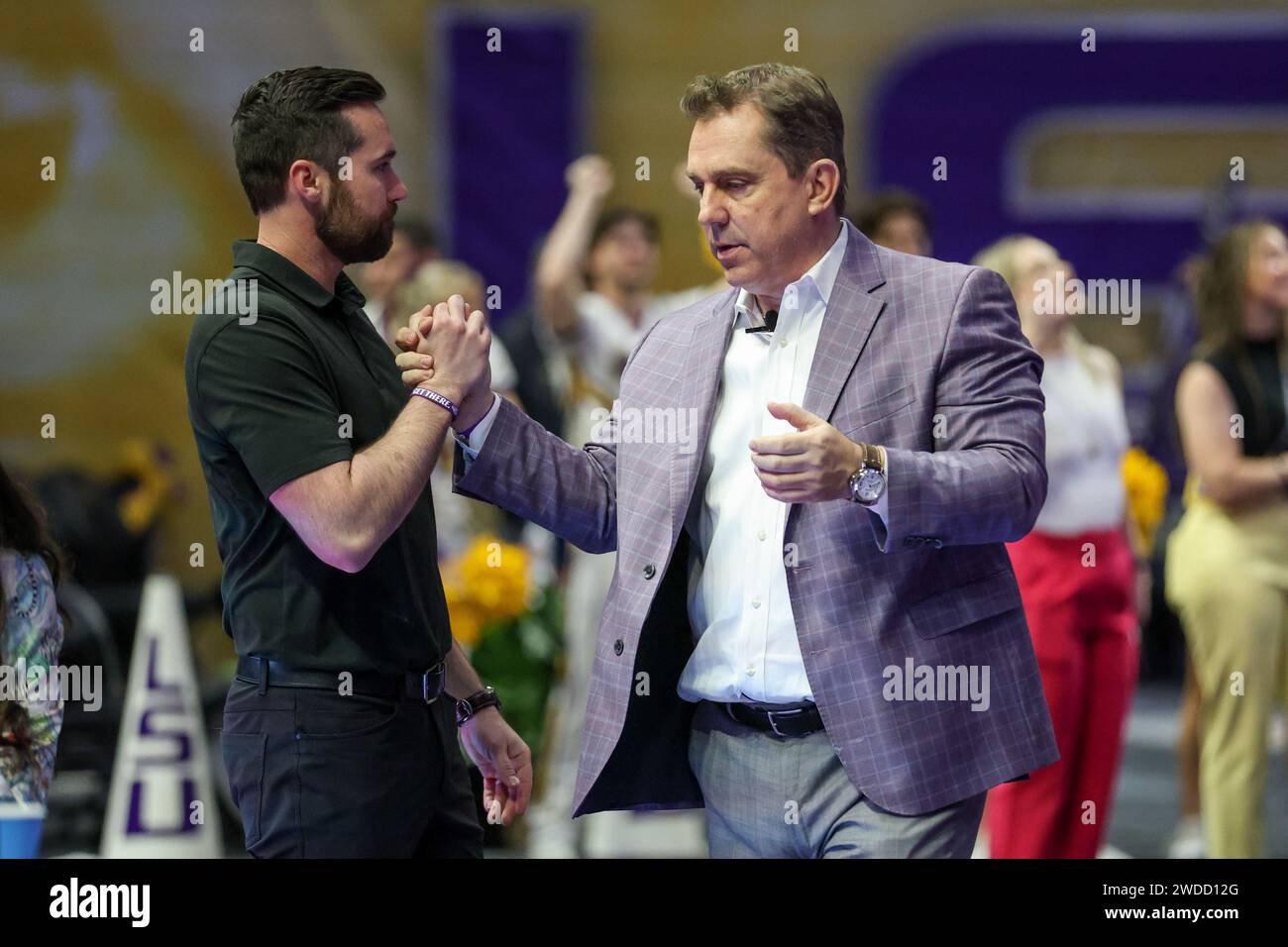 Baton Rouge, LA, USA. 19th Jan, 2024. LSU Head Coach Jay Clark ...