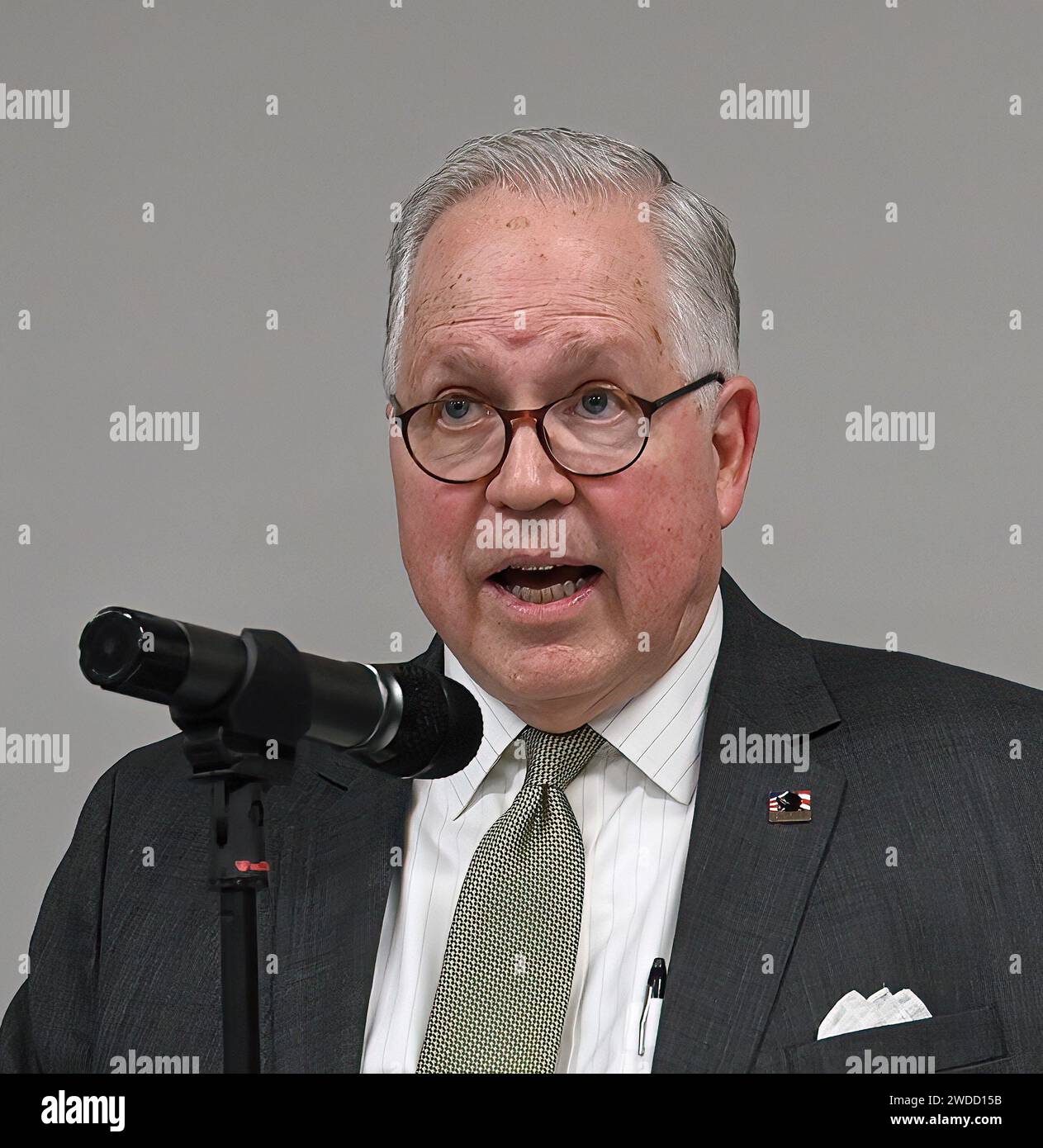 EMPORIA, KANSAS - JANUARY 19, 2024 Ed Bashaw the Dean of the School of ...