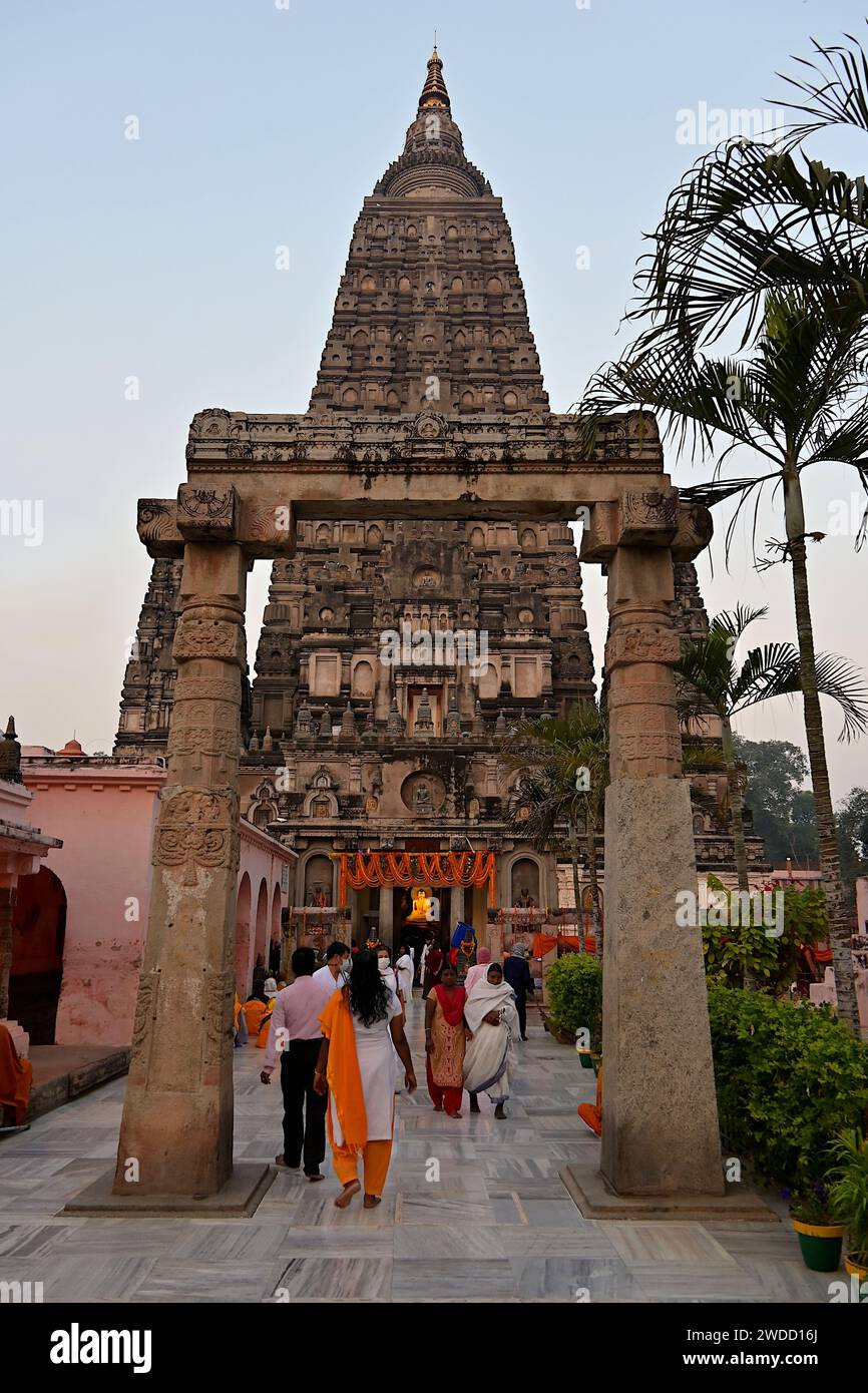 Central path and gateway leading to Mahabodhi Temple, originally built ...