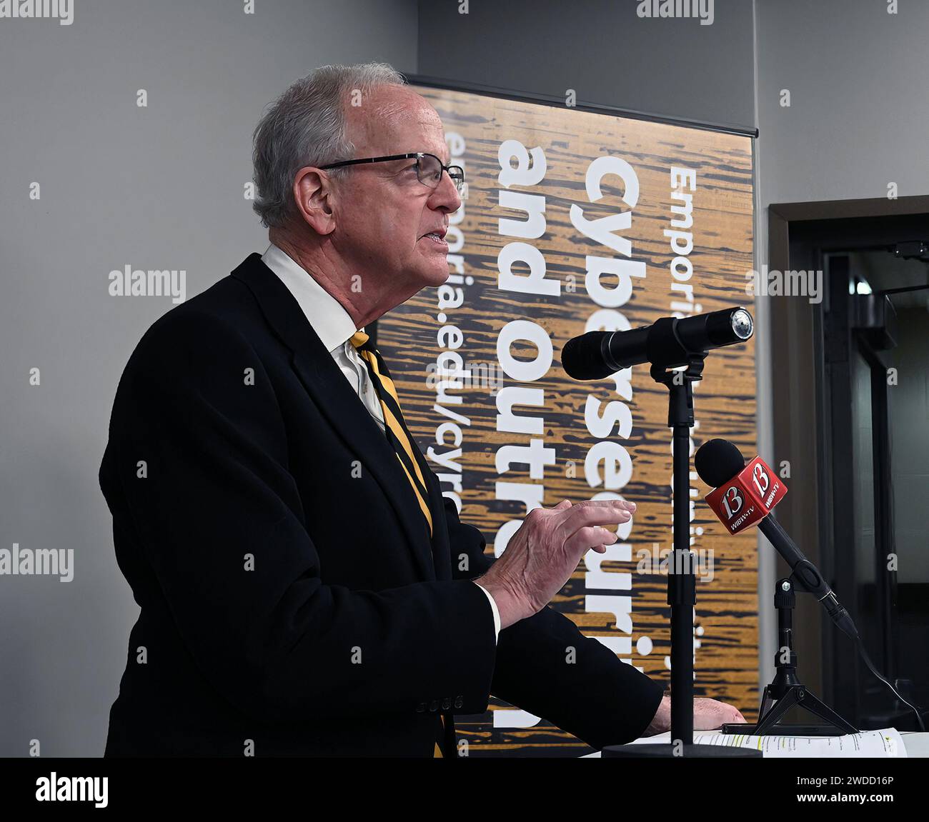EMPORIA, KANSAS - JANUARY 19, 2024 United States Senator Jerry Moran (R ...