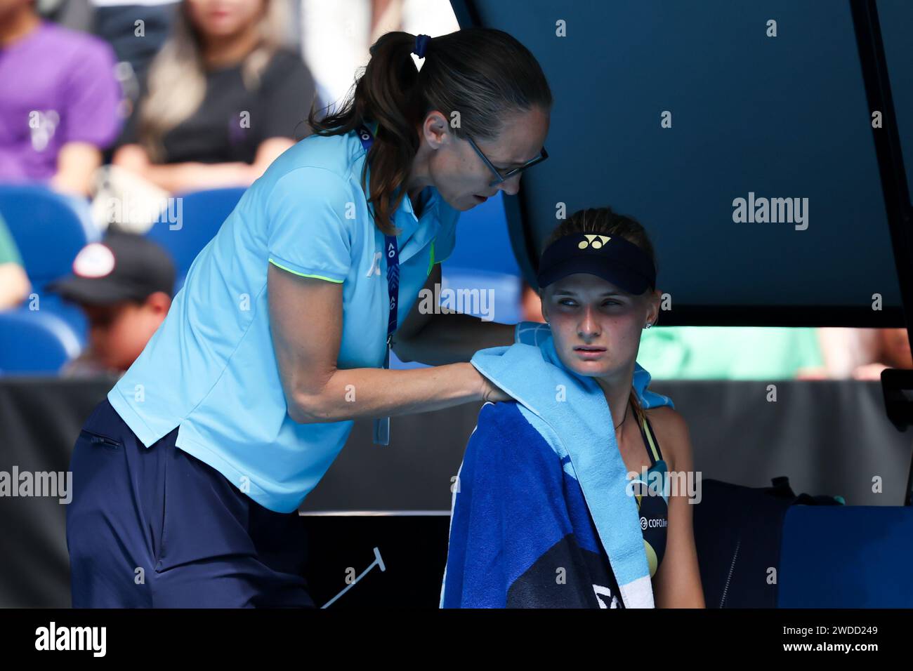 Melbourne, Victoria, Australia. 20th Jan, 2024. MELBOURNE, AUSTRALIA - JANUARY 20: Dayana ...