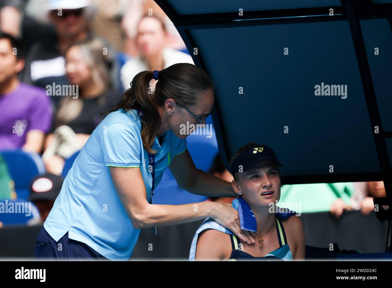 Melbourne, Victoria, Australia. 20th Jan, 2024. MELBOURNE, AUSTRALIA - JANUARY 20: Dayana ...