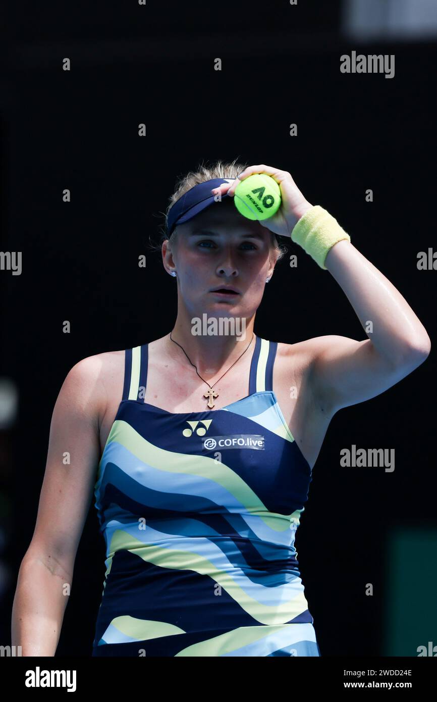 Melbourne, Victoria, Australia. 20th Jan, 2024. MELBOURNE, AUSTRALIA - JANUARY 20: Dayana ...