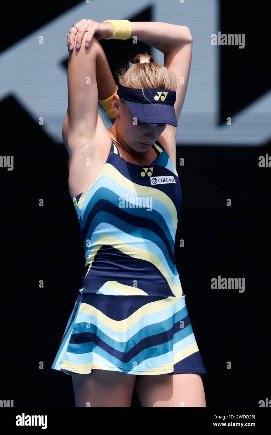 Melbourne, Victoria, Australia. 20th Jan, 2024. MELBOURNE, AUSTRALIA - JANUARY 20: Dayana ...