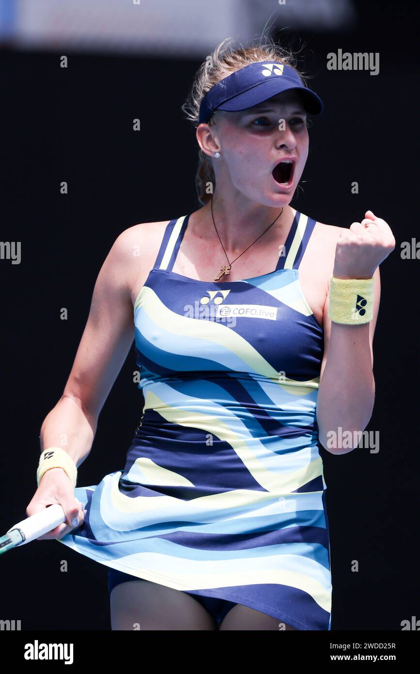 Melbourne, Victoria, Australia. 20th Jan, 2024. MELBOURNE, AUSTRALIA - JANUARY 20: Dayana ...