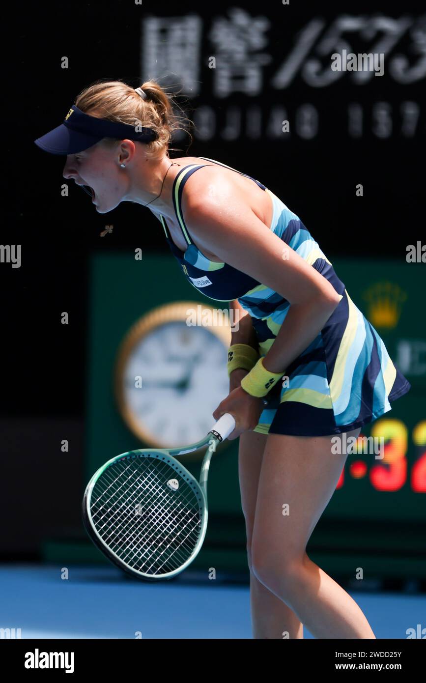 Melbourne, Victoria, Australia. 20th Jan, 2024. MELBOURNE, AUSTRALIA - JANUARY 20: Dayana ...