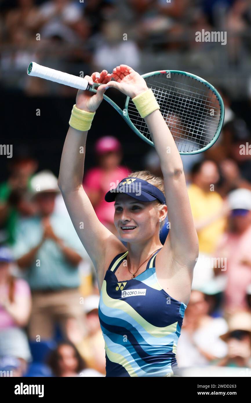 Melbourne, Victoria, Australia. 20th Jan, 2024. MELBOURNE, AUSTRALIA - JANUARY 20: Dayana ...