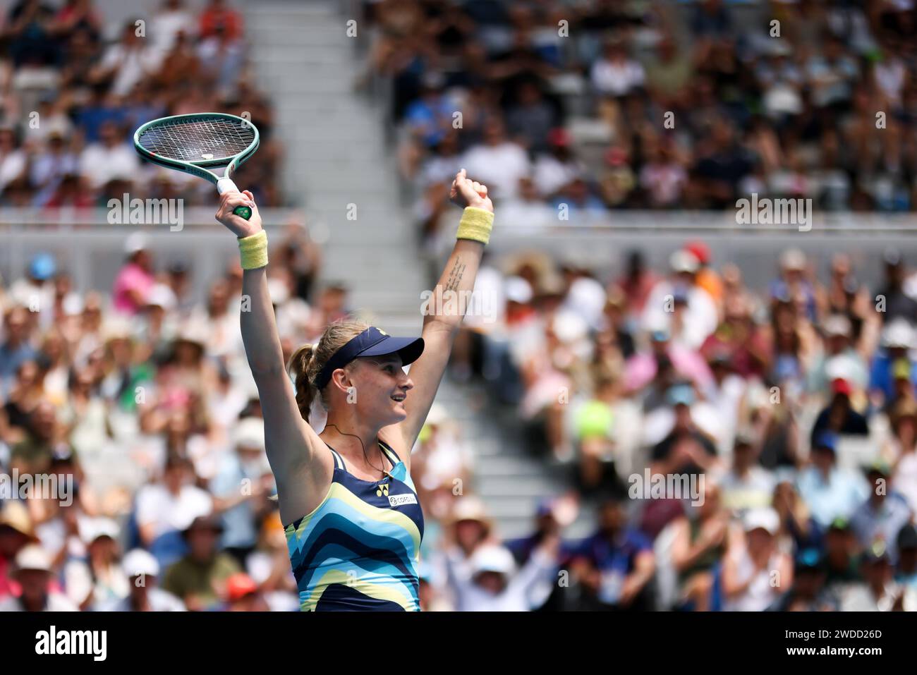 Melbourne, Victoria, Australia. 20th Jan, 2024. MELBOURNE, AUSTRALIA - JANUARY 20: Dayana ...