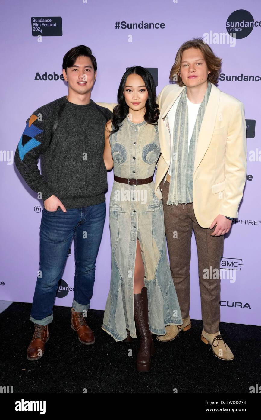Eddy Maday, Callina Liang and West Mulholland, from left, attend the ...