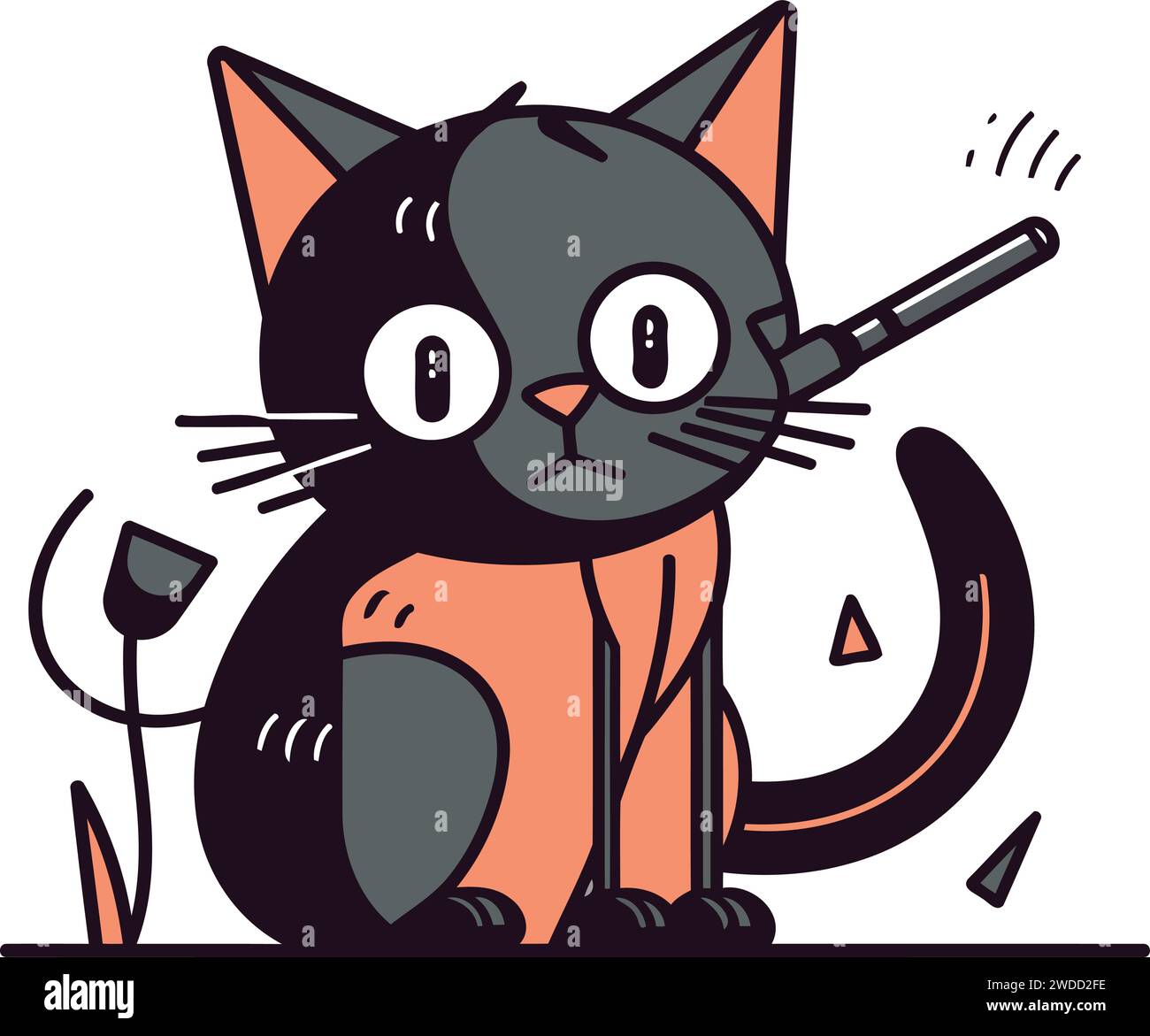 Cartoon cat smoking hi-res stock photography and images - Alamy