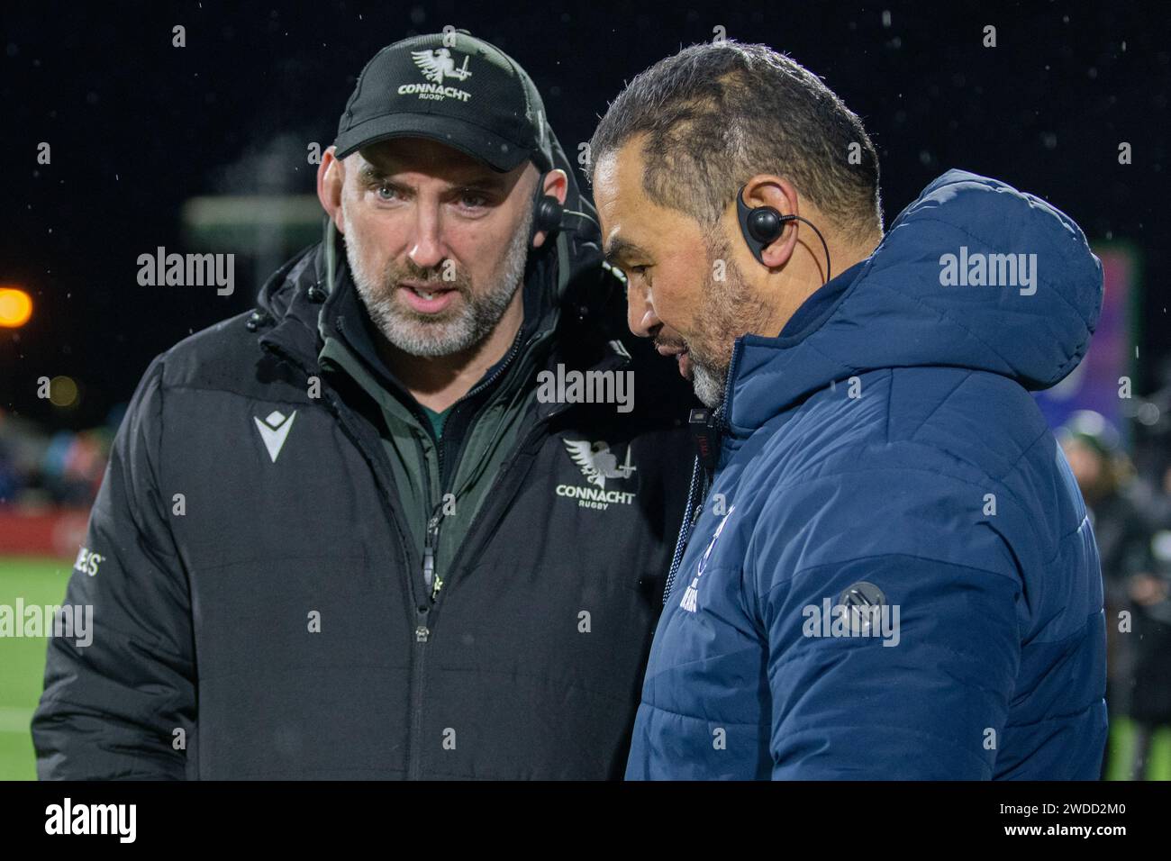 Galway, Ireland. 20th Jan, 2024. The Bristol Head Coach Pat Lam and ...