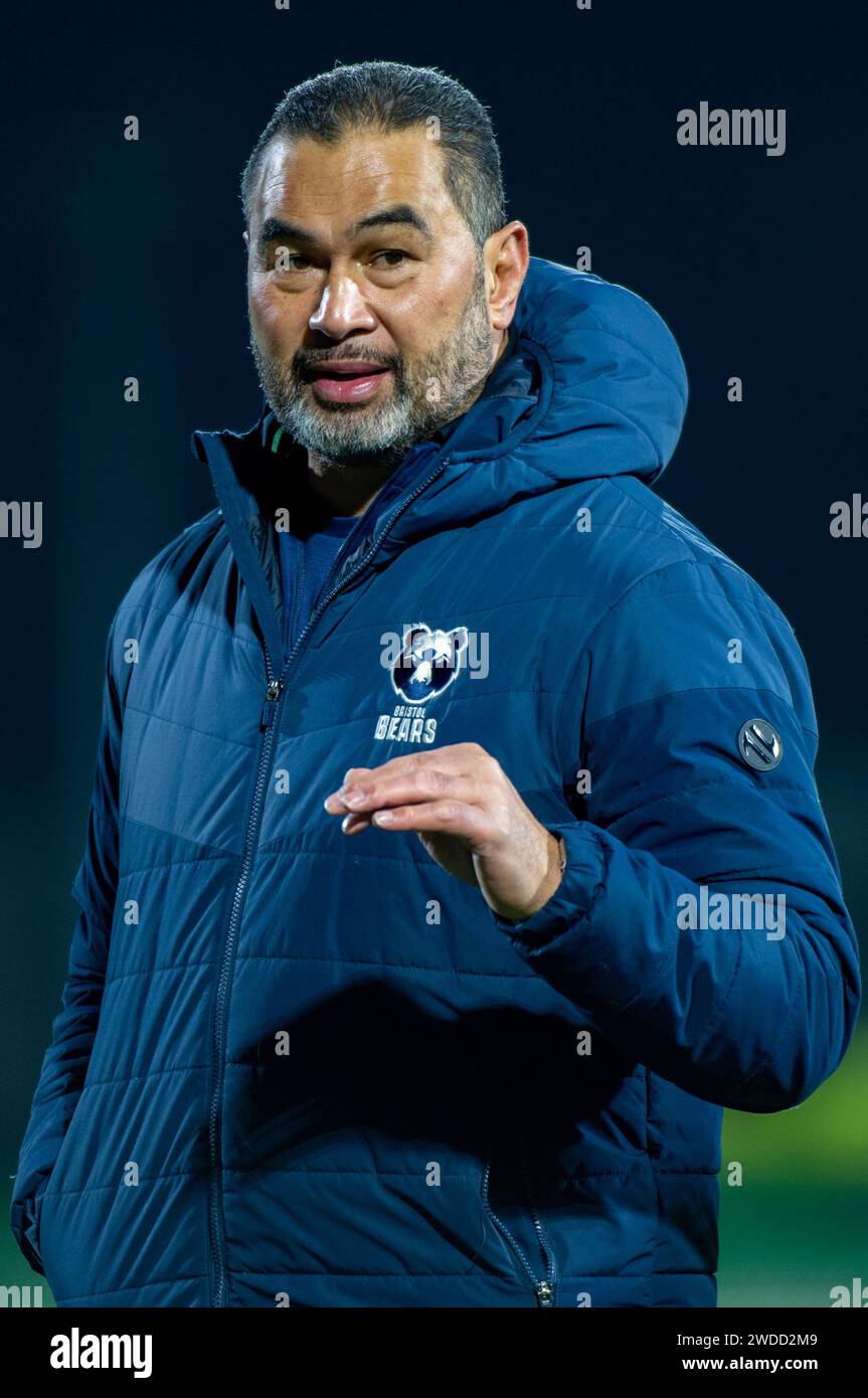 Galway, Ireland. 20th Jan, 2024. The Bristol Head Coach Pat Lam during ...