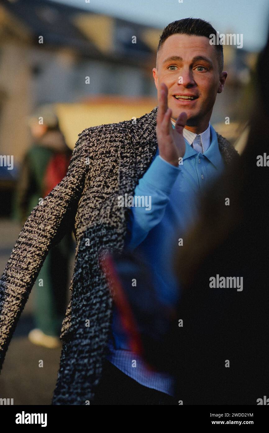 Paris, France. 19th Jan, 2024. Street style, Colton Haynes arriving at ...