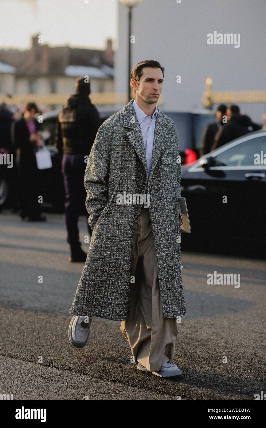 Paris, France. 19th Jan, 2024. Street style, Marc Moreau arriving at ...