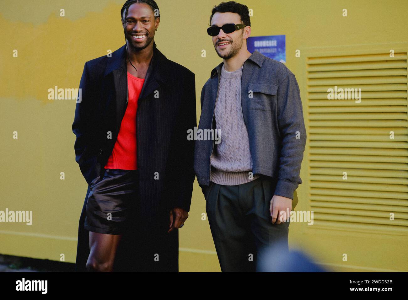 Paris, France. 19th Jan, 2024. Street style, Sadiq Desh and Manuel ...