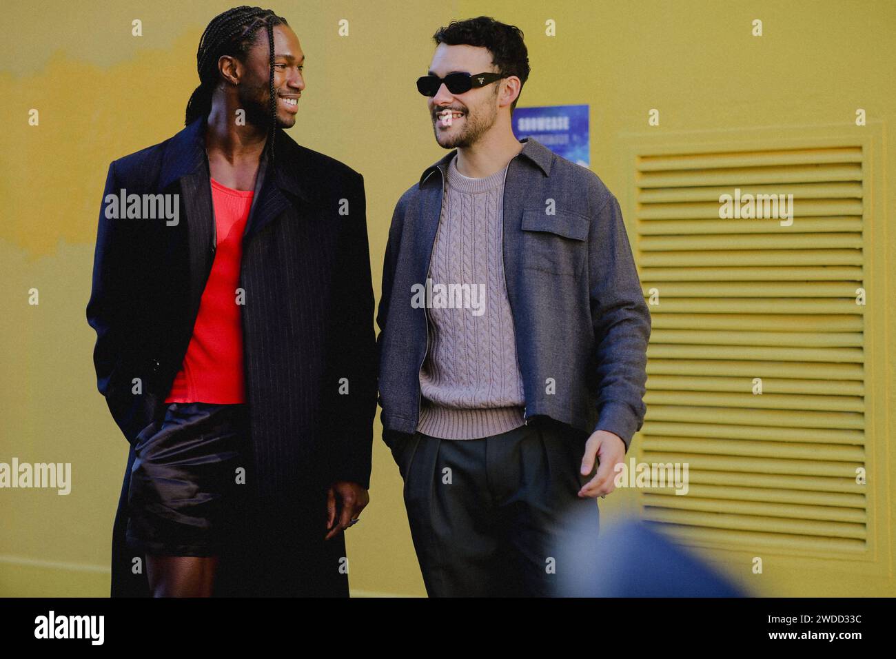 Paris, France. 19th Jan, 2024. Street style, Sadiq Desh and Manuel ...