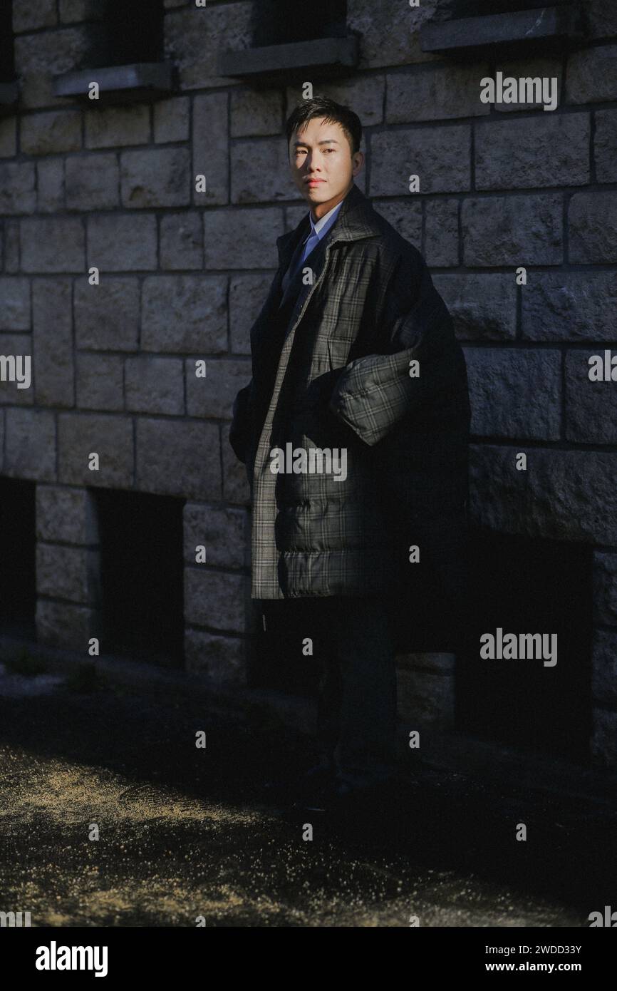 Paris, France. 19th Jan, 2024. Street style, arriving at Paul Smith ...