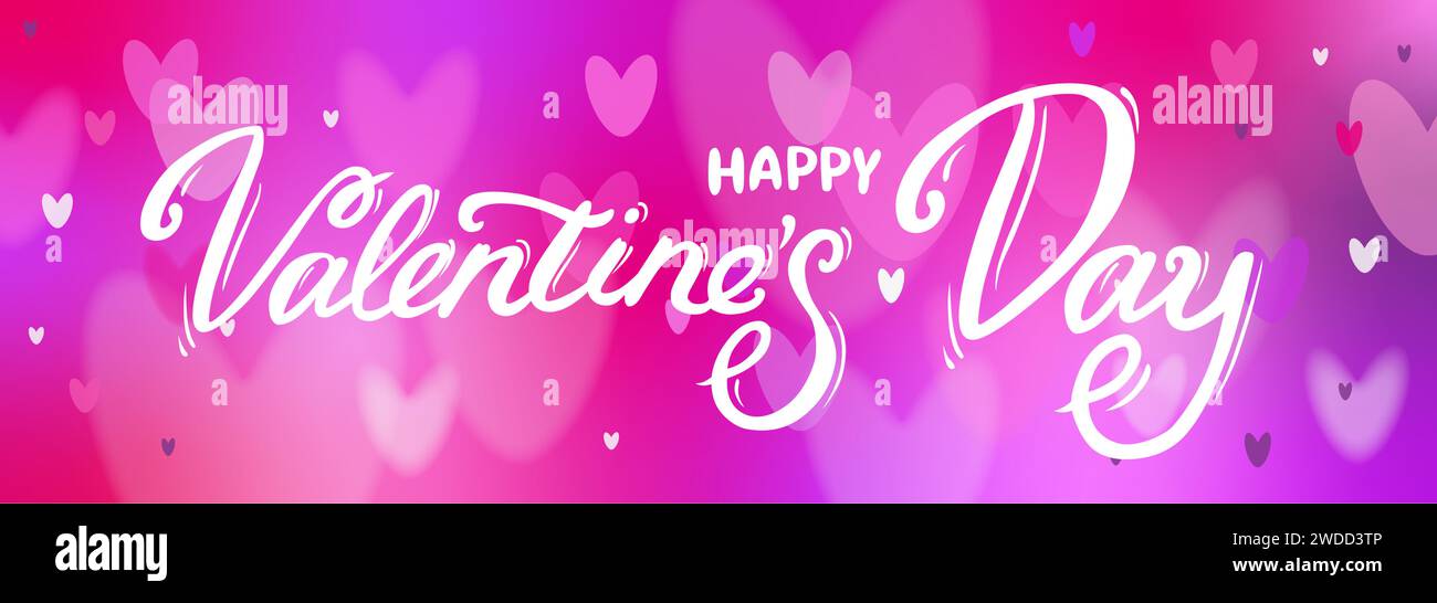 Vector pink violet violet background with heart by Valentine day ...