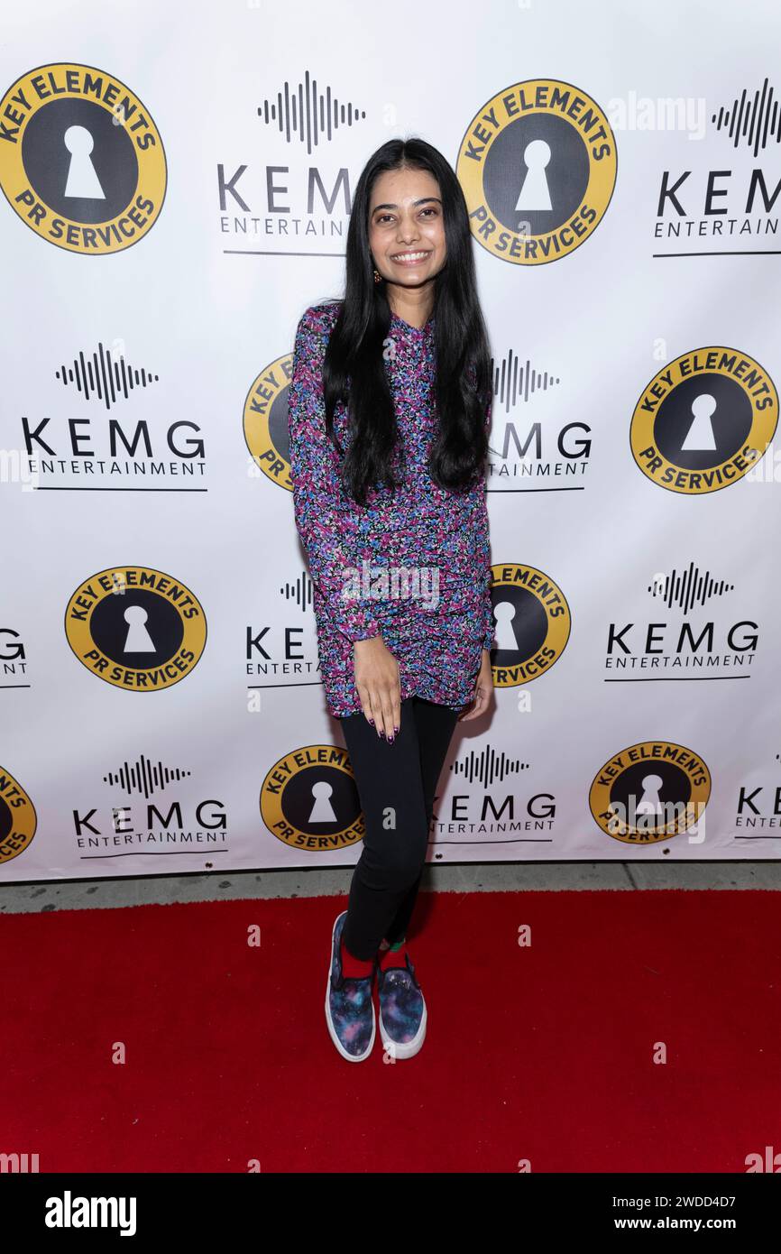 Los Angeles, USA. 19th Jan, 2024. Singer/Songwriter Pooja Kylasa ...